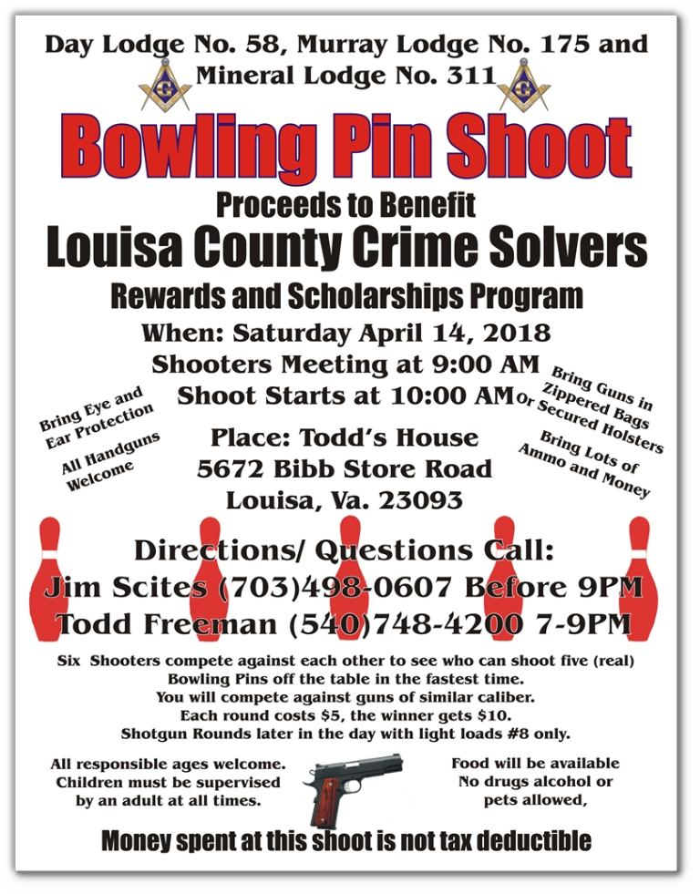 BOWLING PIN SHOOT - Louisa County Crime Solvers